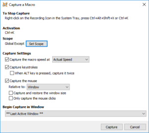 Screenshots - Macro Express